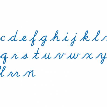 Alfabeto móvil Montessori: cursiva en azul |Nienhuis