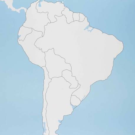 South America Control Map: Unlabeled