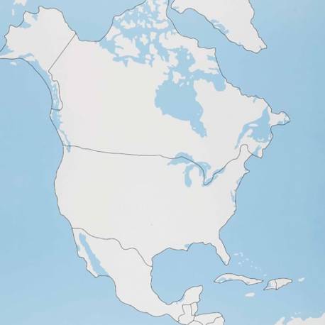North America Control Map: Unlabeled
