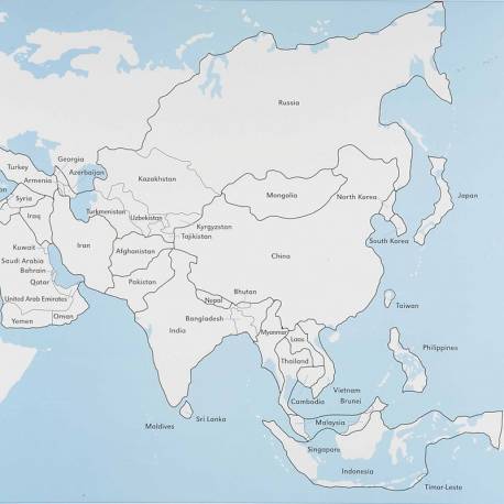 Asia Control Map: Labeled